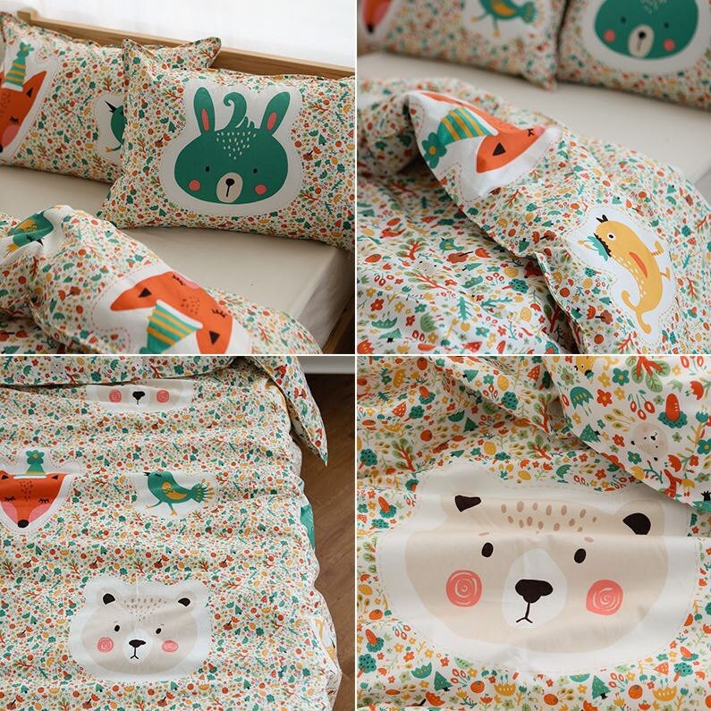 Cute Animal Face Pattern Cotton Panel Fabric by Yard | Etsy