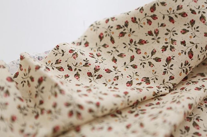Little Flower Pattern Cotton Fabric by Yard 3 Colors - Etsy