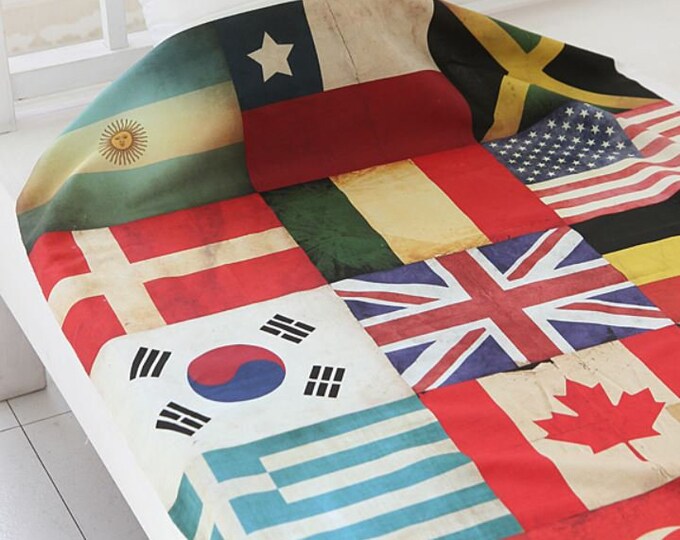 Flags Fabric Modern Flags of the World by Aftermyart Modern World Flags ...