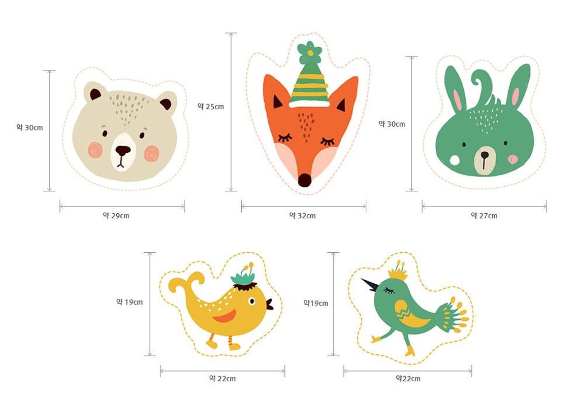 Cute Animal Face Pattern Cotton Panel Fabric by Yard | Etsy