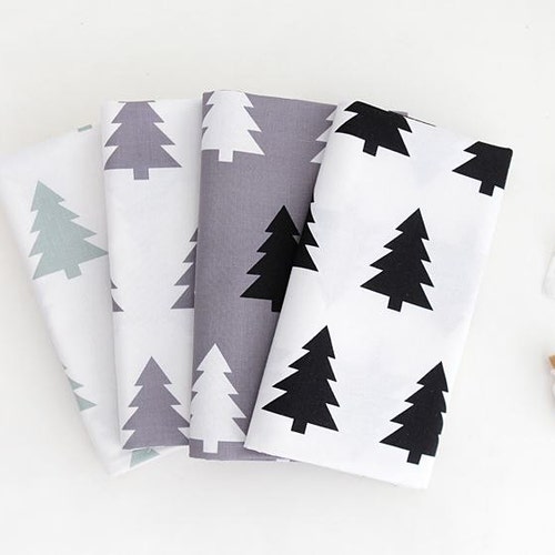 Scandinavian Nordic Style Pine Tree Pattern Fabric S70471 4 | Etsy