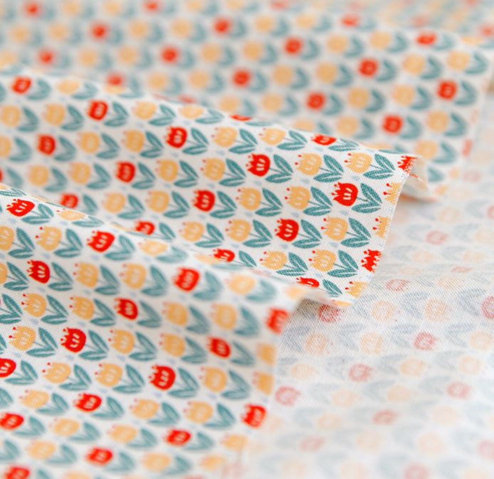 Lovely Tulip Pattern Cotton Fabric by Yard S64037 - Etsy