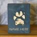 Personalised Original Paw Print, Free-standing Engraved Slate Pet ...