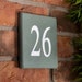 Smoky Green Slate Square House Number 15cm X 15cm | Etsy UK