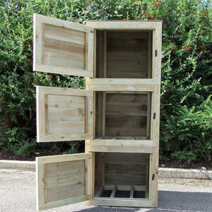 Recycle Box Storage With Doors, Bin and Recycling Store for 3 Bins With ...