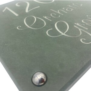 Green Slate Address Nameplate - 21cm X 22cm. - Etsy UK
