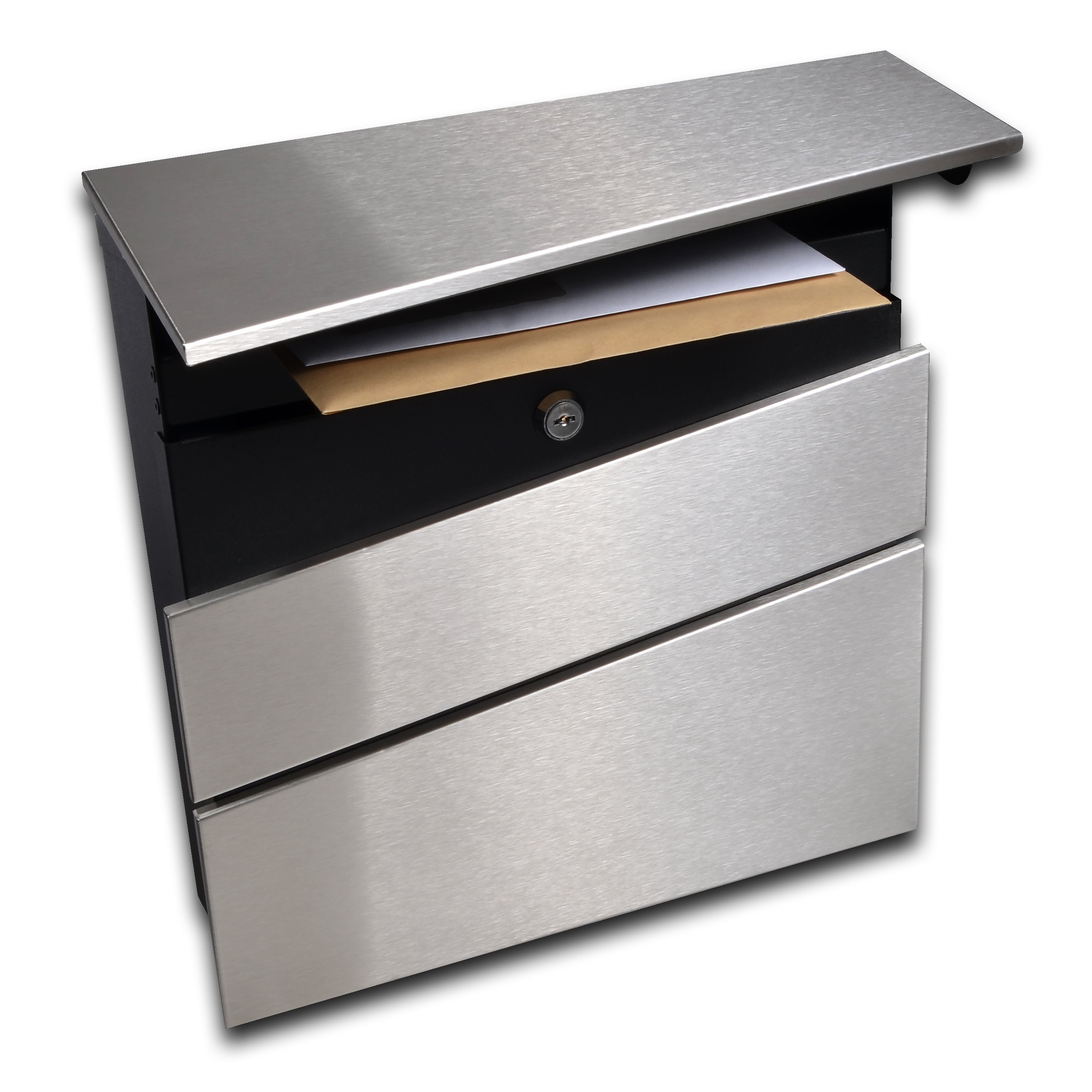Personalized Stainless Steel Letterbox, Modern Wall Mounted Mailbox ...