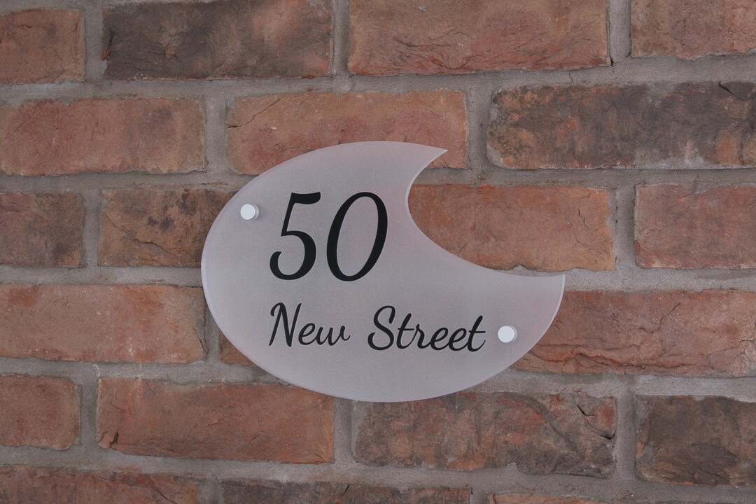 Crescent Moon Acrylic House Sign - Etsy