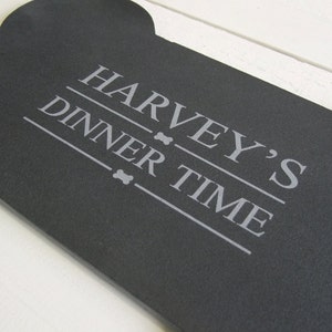 Personalised Slate Bone Shaped Food Mat - Etsy UK