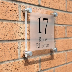 Modern Clear Acrylic House Sign, 20x20cm, Personalised Plaque - Etsy