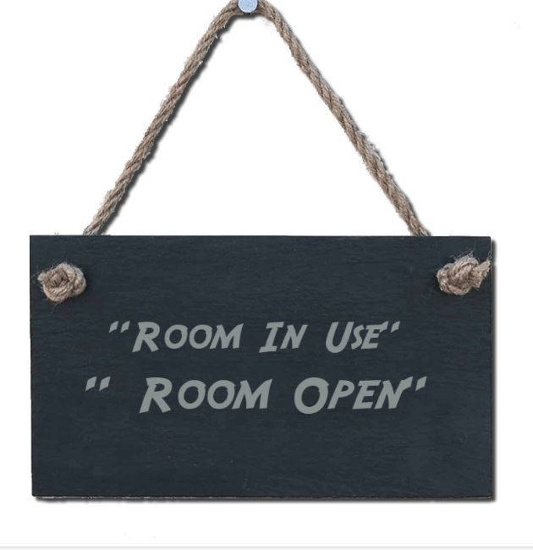 Hanging Sign '"room in Use" " Room Open" Handmade Gift - Etsy
