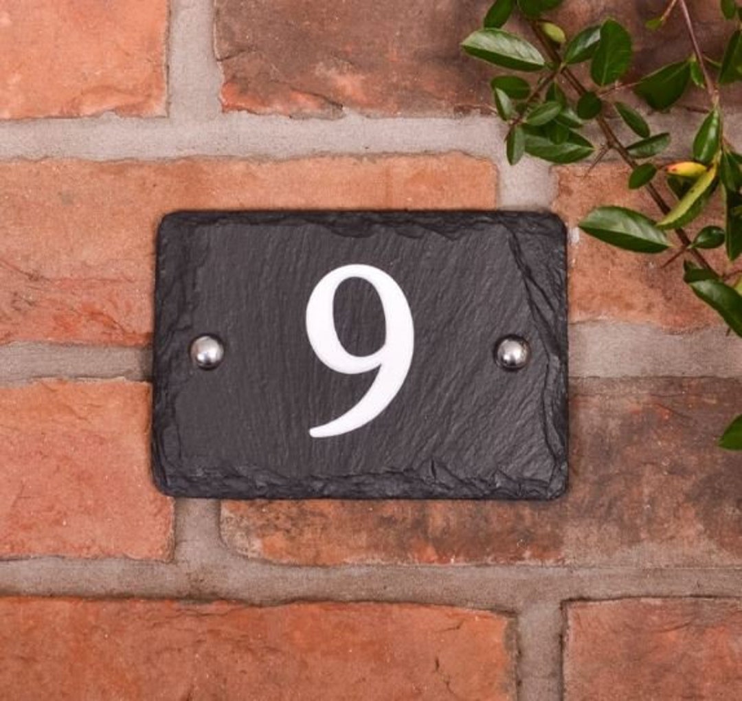 House Numbers Rustic Slate - Etsy