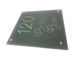 Green Slate Address Nameplate - 21cm X 22cm. - Etsy UK