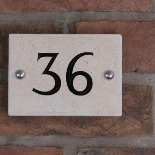 2 Digit Limestone House Number 10x14cm - Etsy