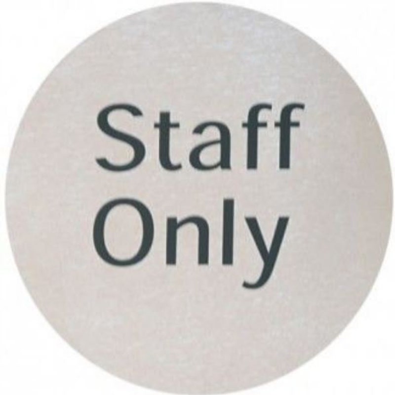 Staff Only Sign - Etsy UK