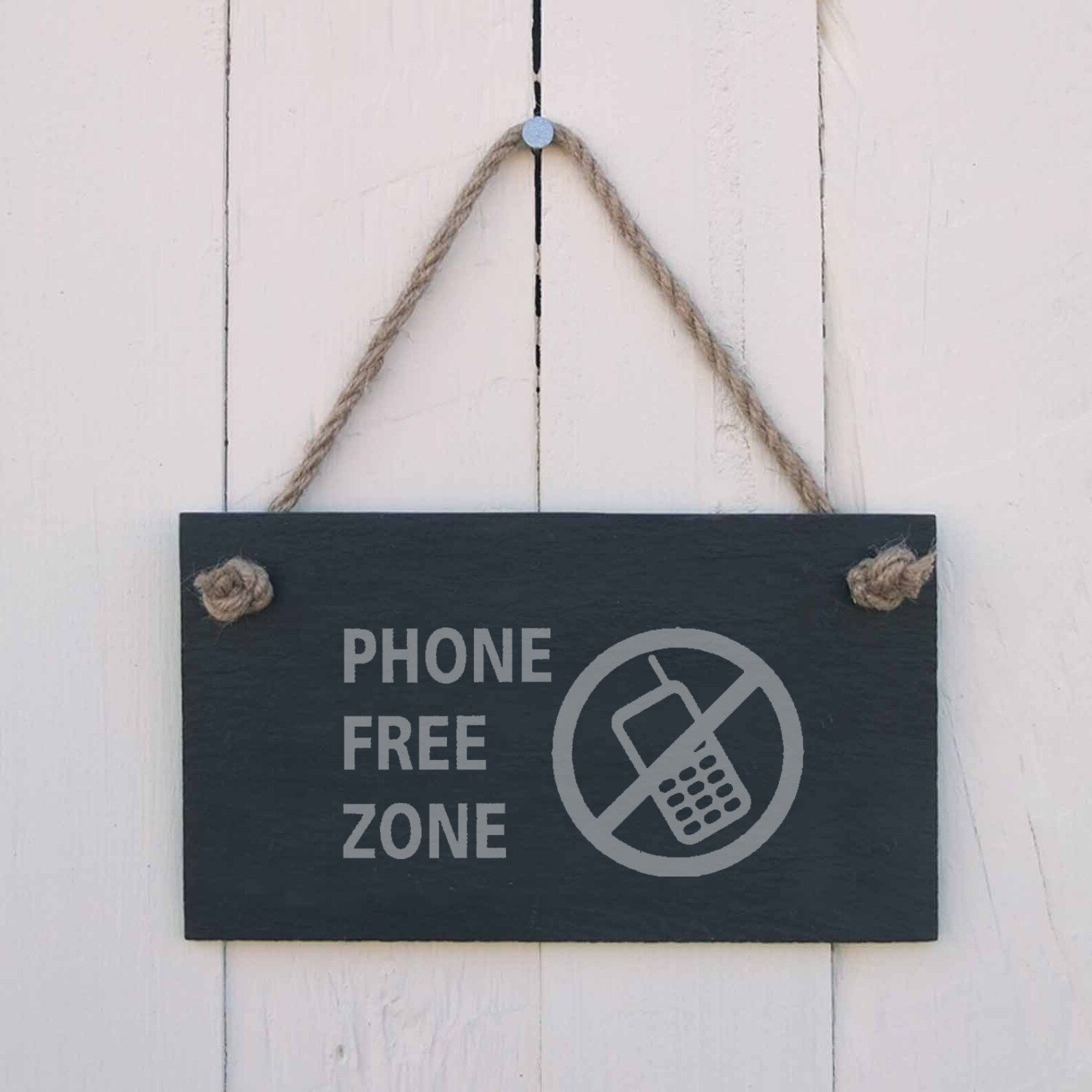 Hanging Sign 'phone Free Zone' Handmade Gift - Etsy