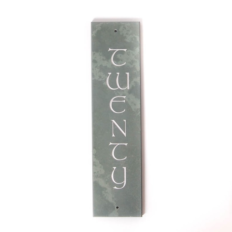Personalised Large Green Slate House Number - Number One to Ninety Nine ...