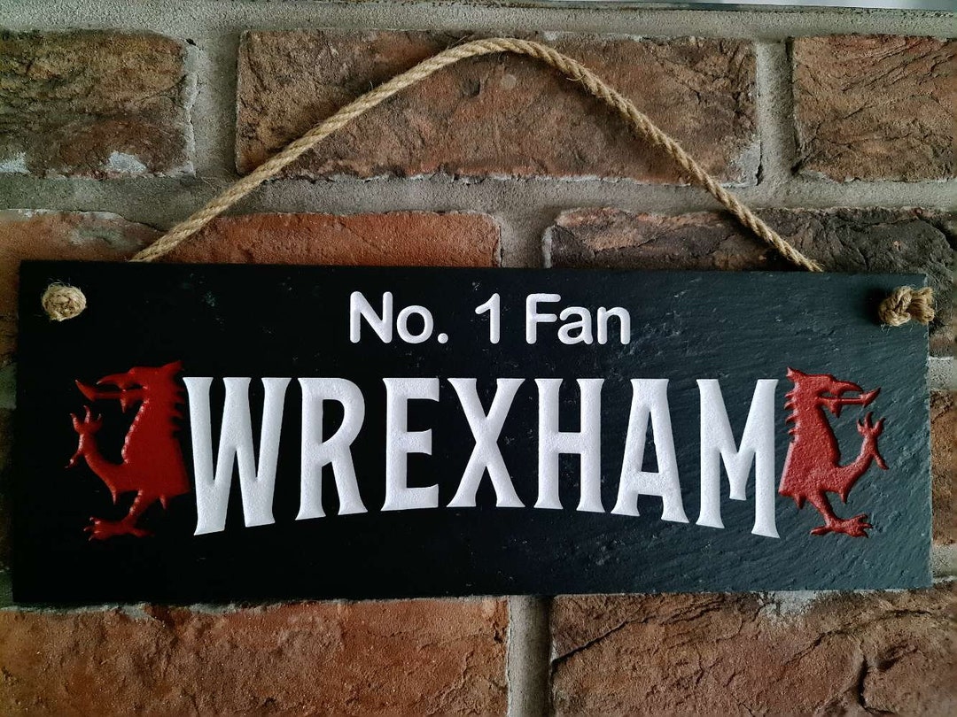Wrexham's Number 1 Fan Slate Hanging Sign With Welsh - Etsy