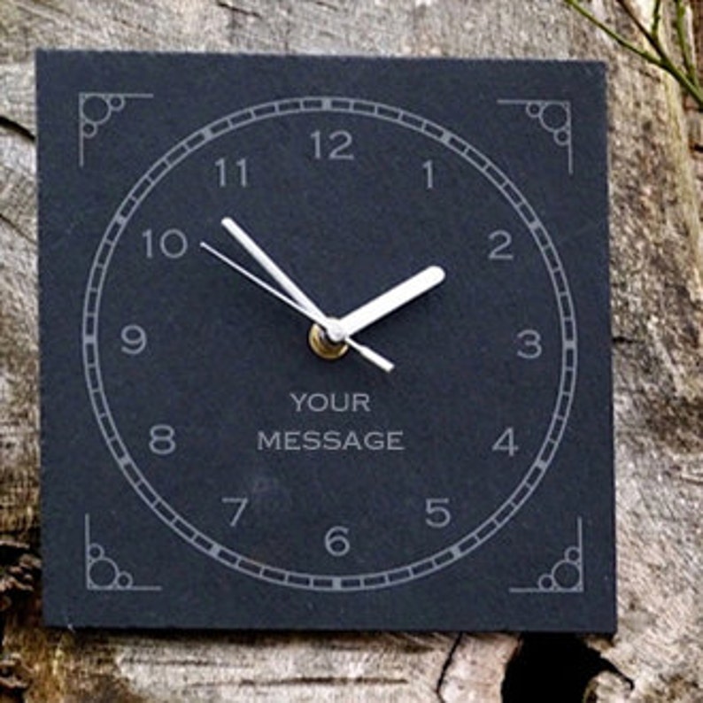 Slate Clock - Etsy