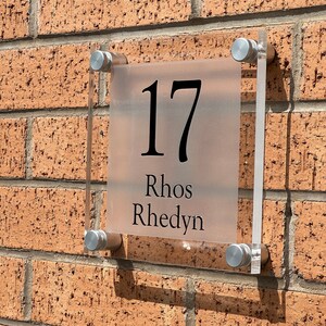 Modern Clear Acrylic House Sign, 20x20cm, Personalised Plaque - Etsy