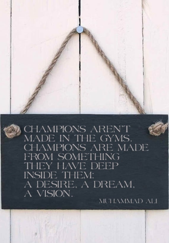 Hanging Sign champions Aren't Made in the Gyms. | Etsy