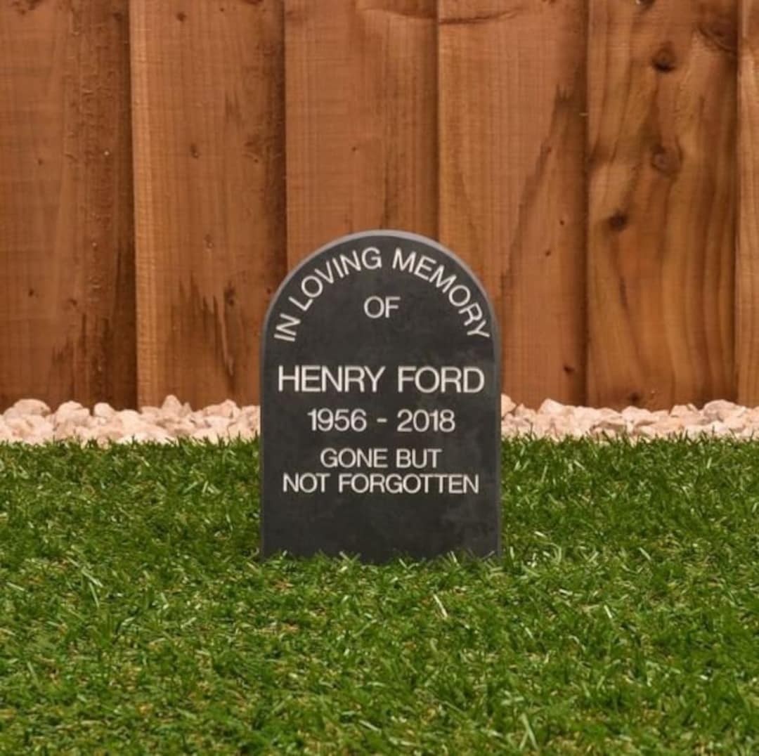 Memorial Gravestone - Small Size Slate Memorial With Motif - Etsy