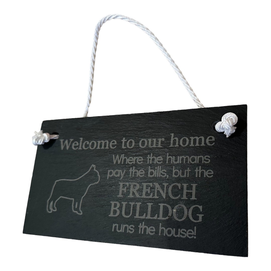 Welcome to Our Home Frenchie Sign - Etsy