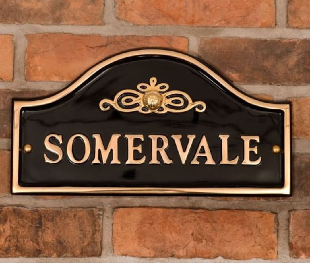 Handmade Brass Bridge House Sign - 36 X 19cm - Etsy