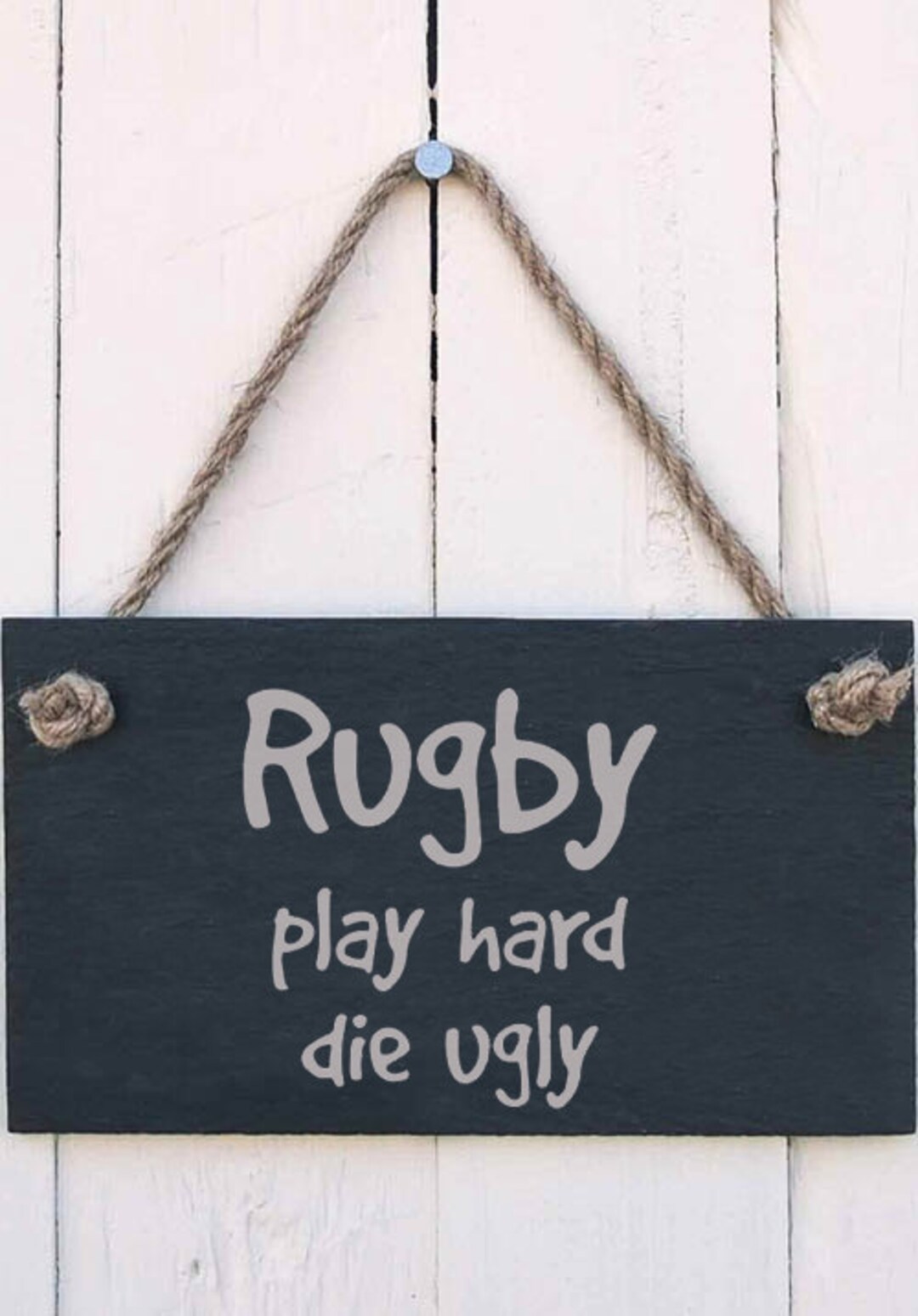 Hanging Sign - "work Hard Play Harder" Handmade Gift - Etsy