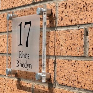 Modern Clear Acrylic House Sign, 20x20cm, Personalised Plaque - Etsy