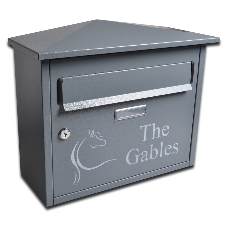 Belfast Post Box in Gunmetal Grey Personalised With Your - Etsy UK