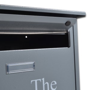 Belfast Post Box in Gunmetal Grey - Personalised With Your Home Address ...
