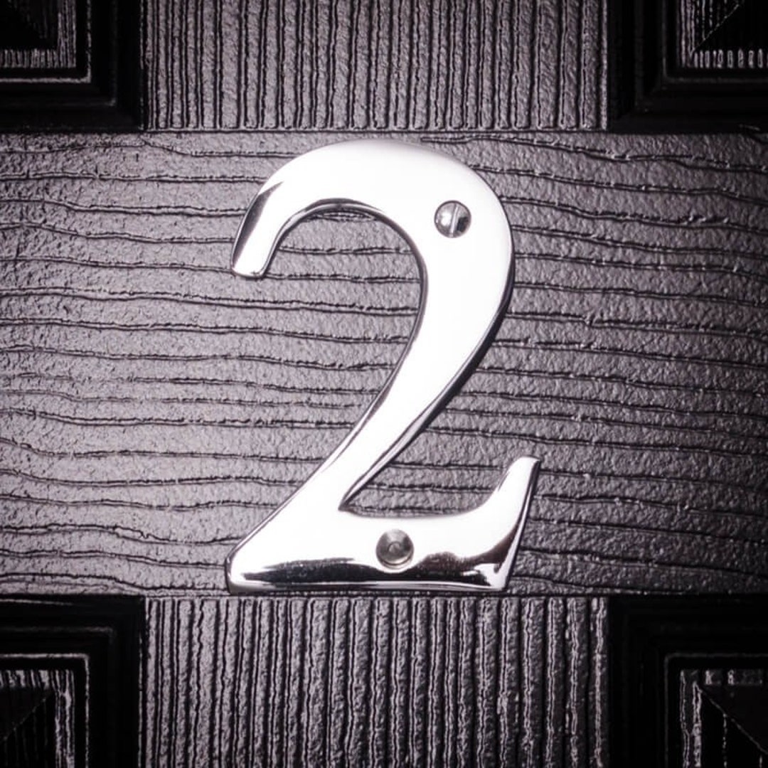 Chunky Chrome Number - 2 - Etsy