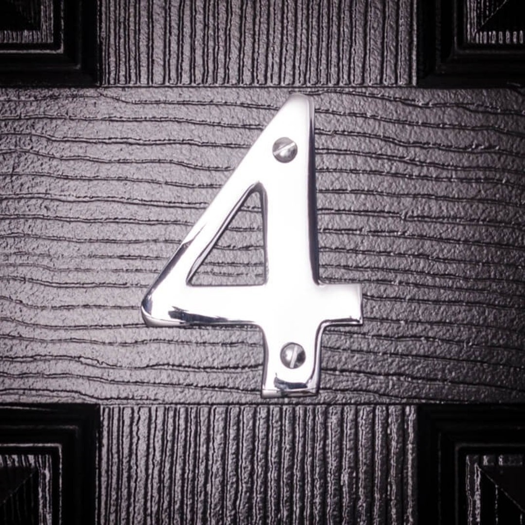 Chunky Chrome Number - 4 - Etsy Australia