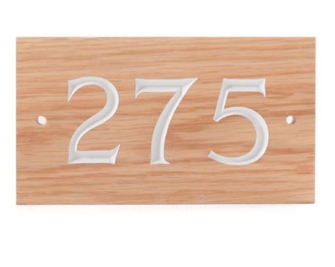 3 Digit Solid Wood House Number - Etsy