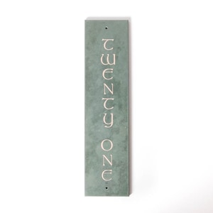 Personalised Large Green Slate House Number - Number One to Ninety Nine ...