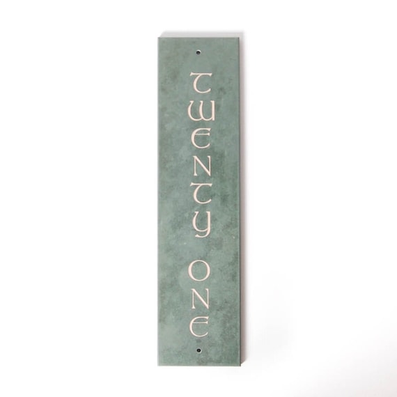 Personalised Large Green Slate House Number Number One to | Etsy UK