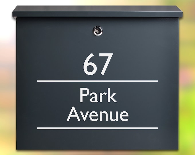 Metal Modern Post Box With Optional Address - Etsy