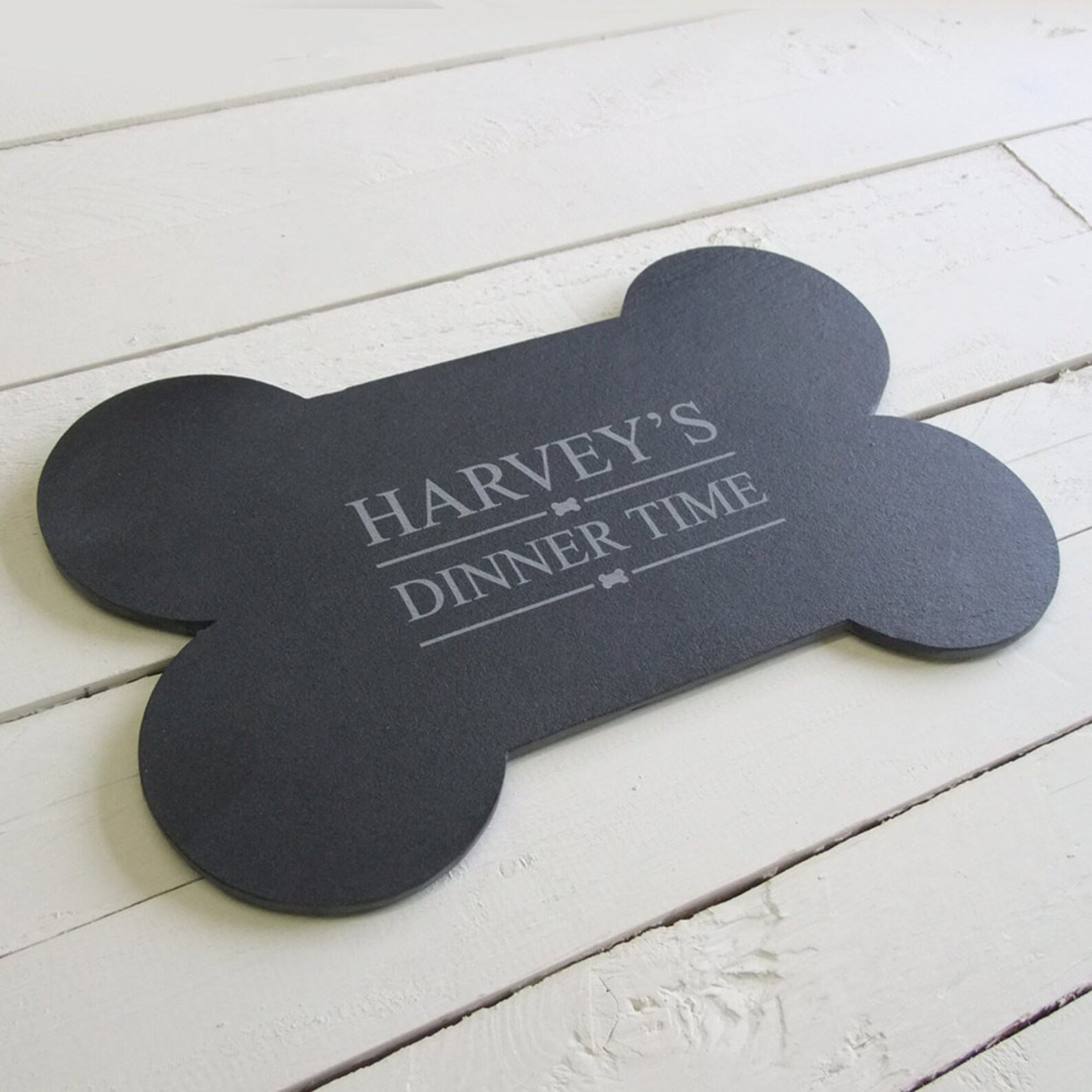 Personalised Slate Bone Shaped Food Mat - Etsy UK