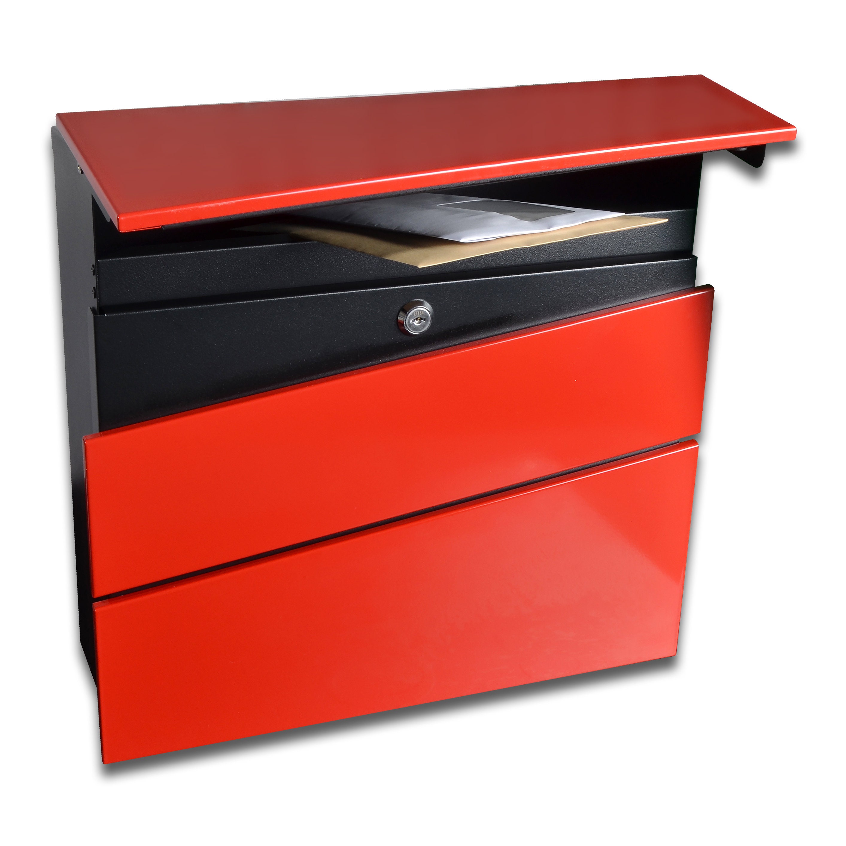 Personalised Statement Letterbox Postbox Mailbox - Signal Red - Etsy UK