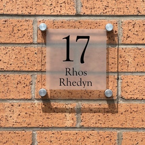 Modern Clear Acrylic House Sign, 20x20cm, Personalised Plaque - Etsy