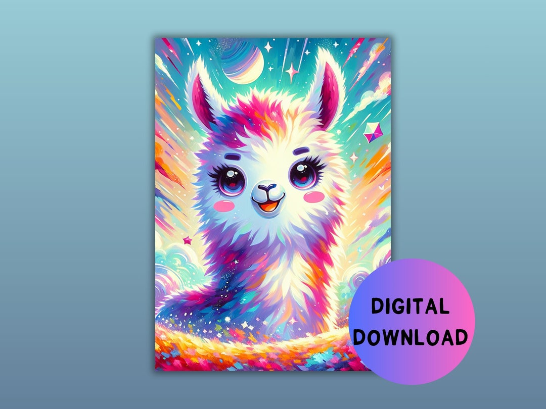 Printable Llama Wall Art | Children's Bedroom Wall Art | Nursery Wall ...