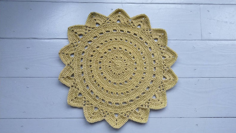 RTS Doily Crochet Posing Baby Blanket in Mustard Yellow/ Handmade ...