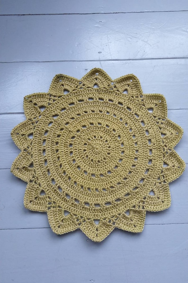 RTS Doily Crochet Posing Baby Blanket in Mustard Yellow/ Handmade ...