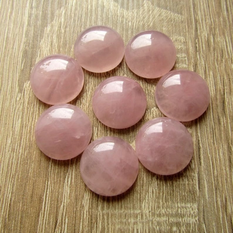Rose Quartz 20mm Round Cabochons Jewelry Making Supllies - Etsy