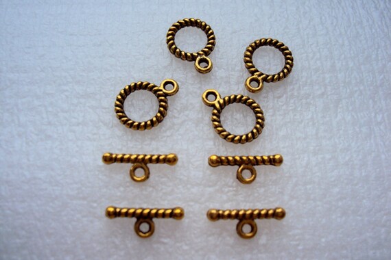 4pcs Dark Gold Tone Spiral Shape Toogle Claps | Etsy
