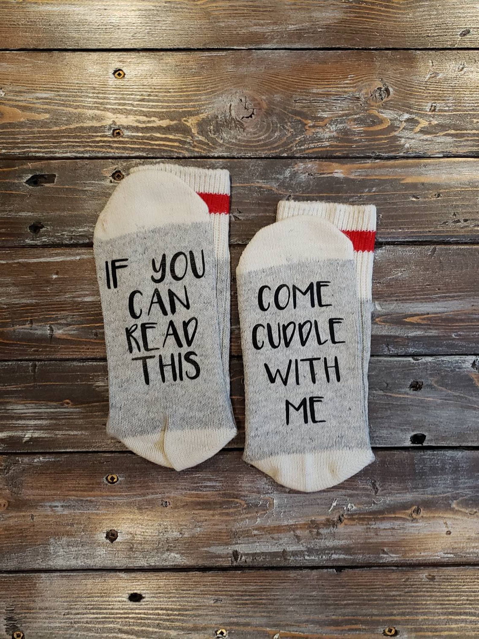 If You Can Read This Socks / Funny Socks / Come Cuddle With Me - Etsy