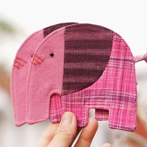 Elephant Fabric Coaster Set: Handmade Cotton Drink Coasters - Etsy