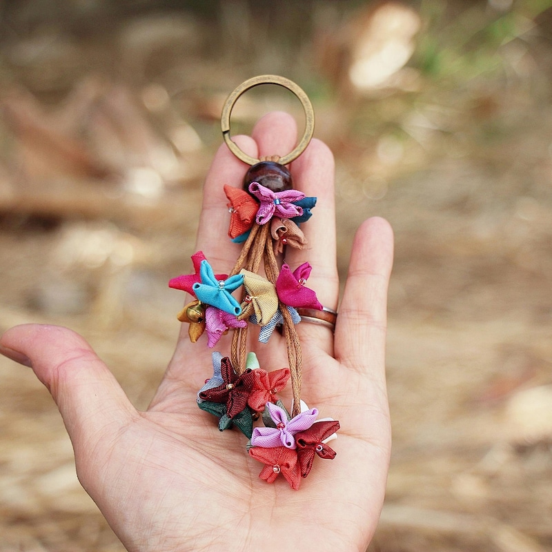 Fabric Flower Ring - Etsy