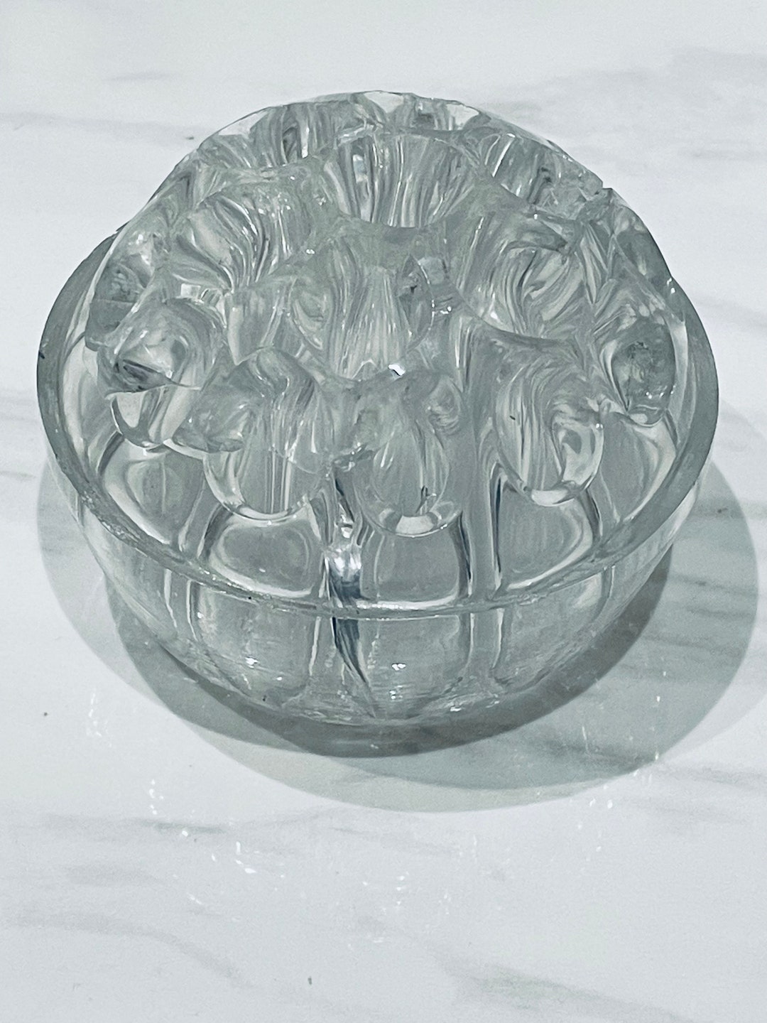 Midcentury Clear Glass Flower Frog/florists 19 Hole Flower Frog ...